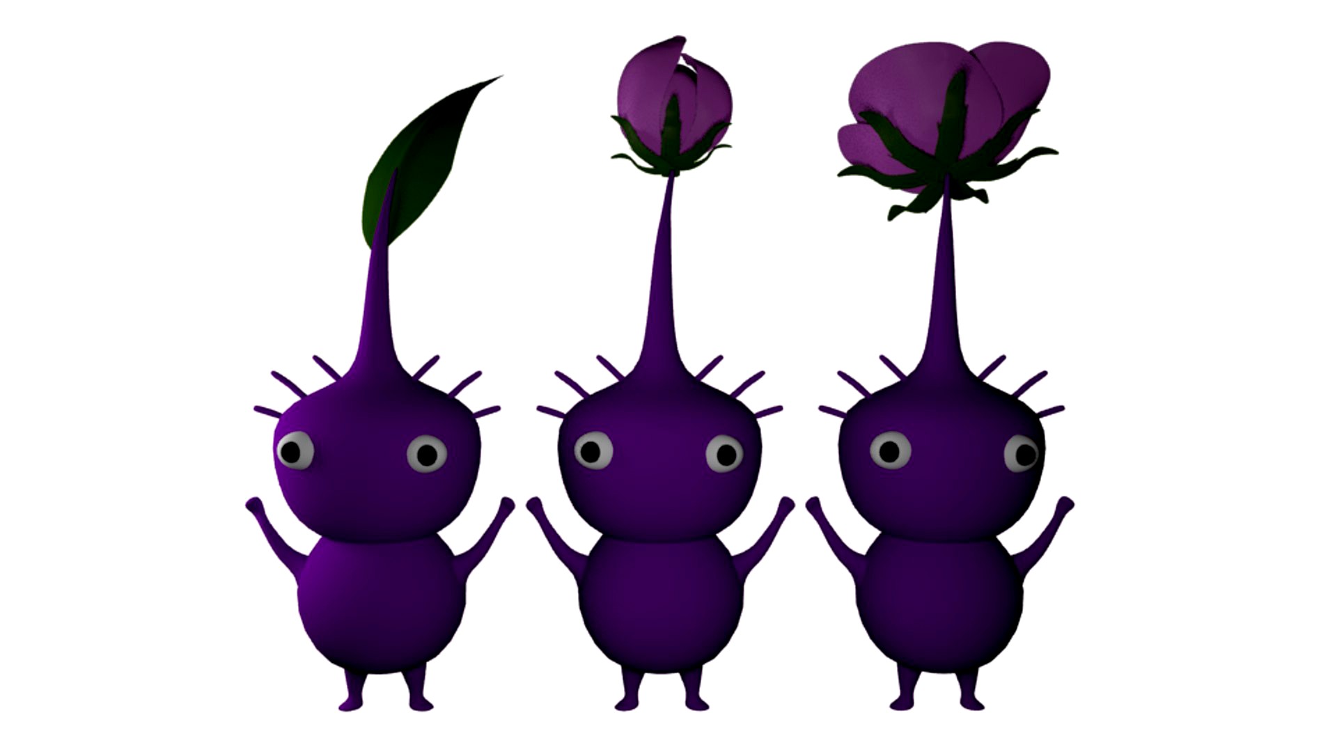 Purple Pikmin 3d model