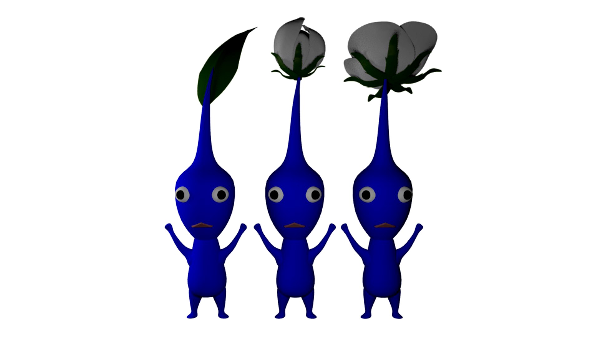 Blue Pikmin 3d model