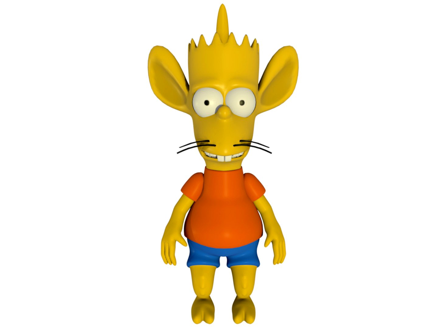 Bart Simpson Kid rat 3D rigged character 3D model