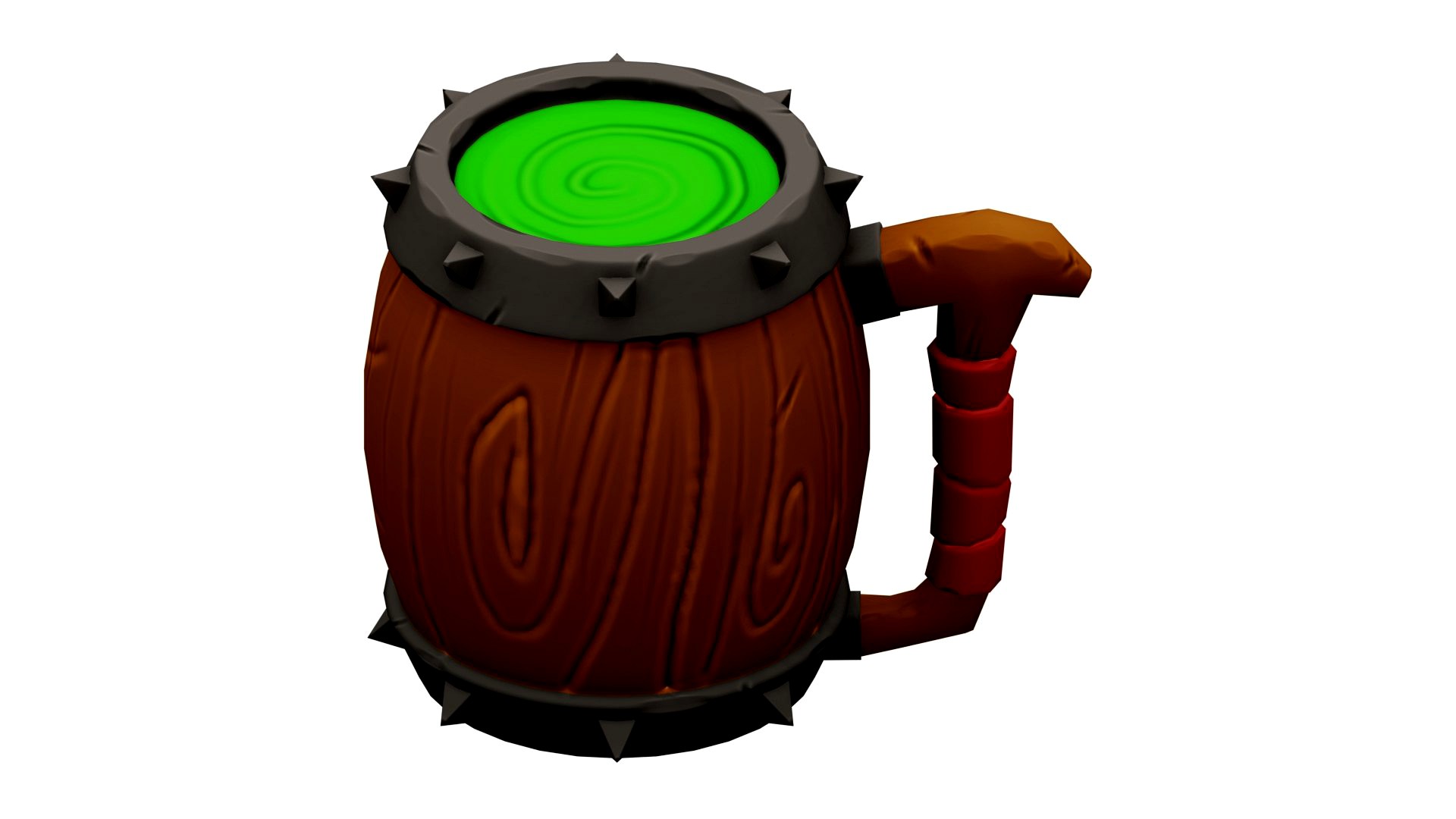 Potion Cup Handpaint Gameready 3d model