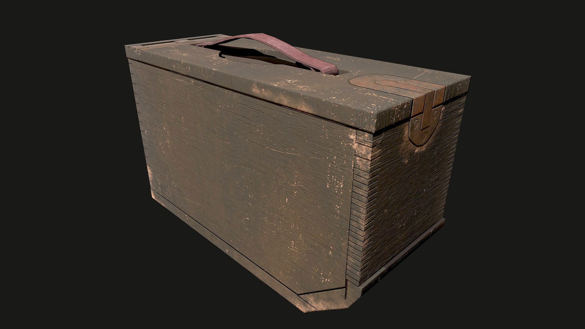 WW1 WW2 Vickers Ammo Box Crate 3d model