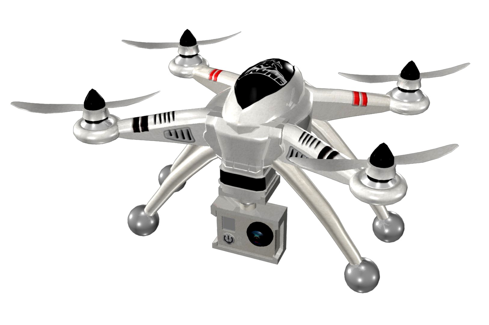 Drone Rigged Model VR / AR / low-poly 3d model