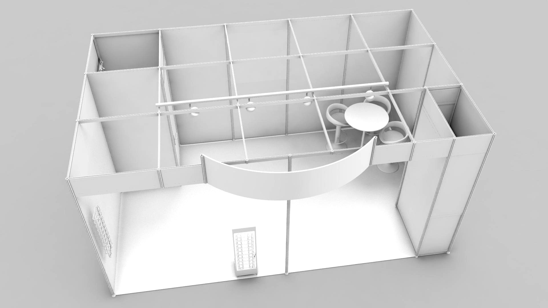 exhibition stand design 3d model
