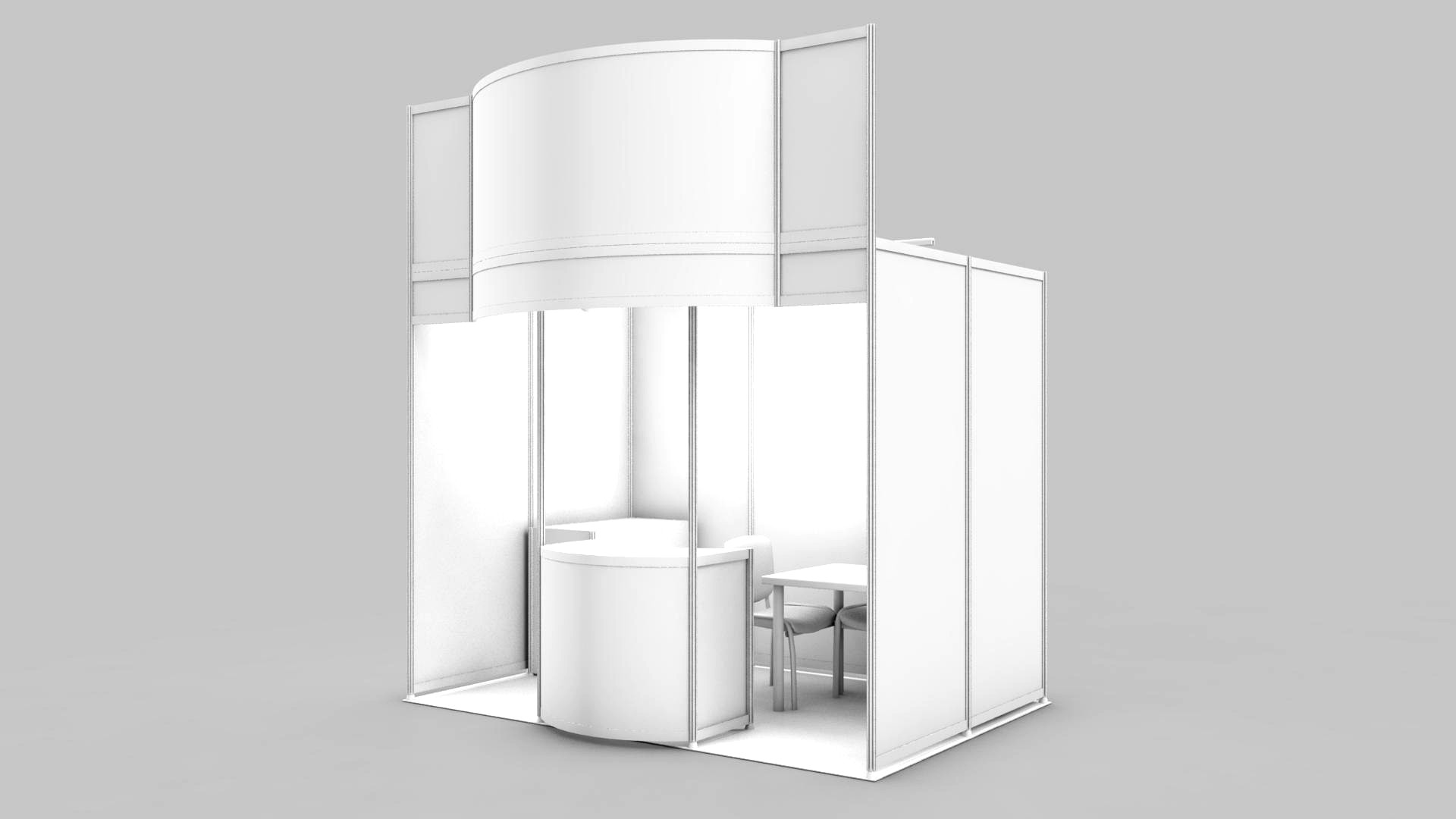 exhibition stand design 3d model