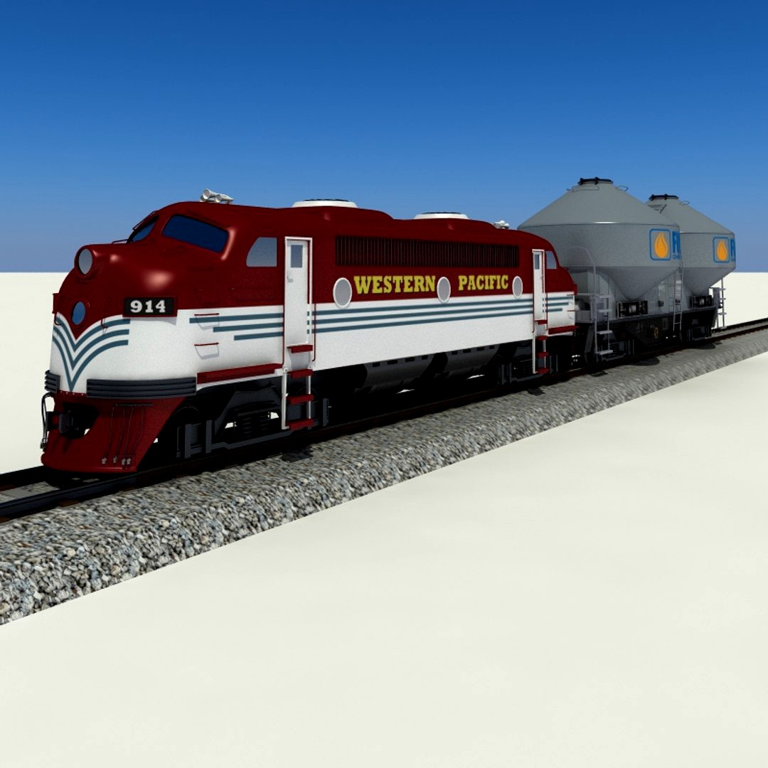 Cargo Train 3d model