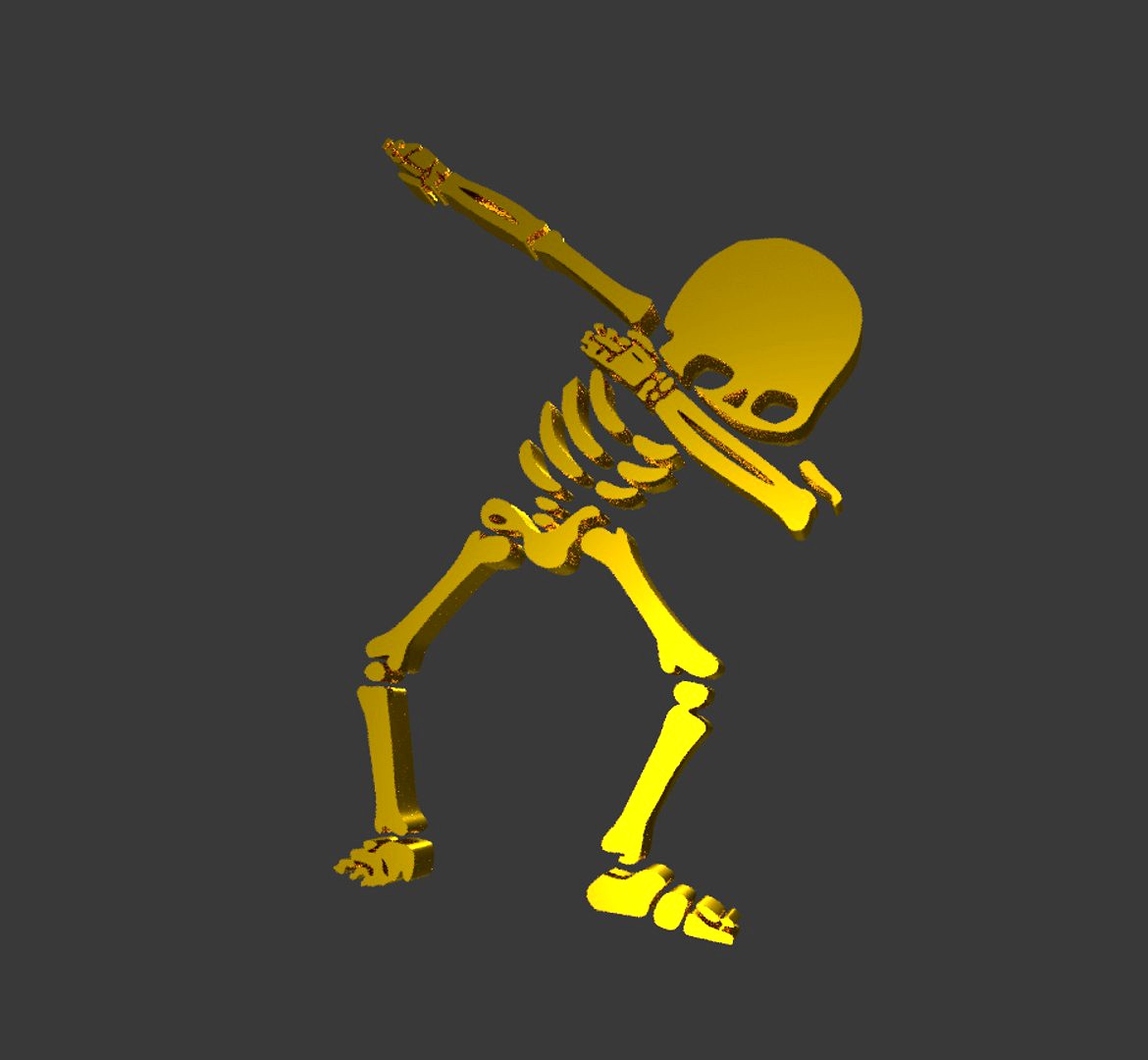 Skeleton dance logo 3d model