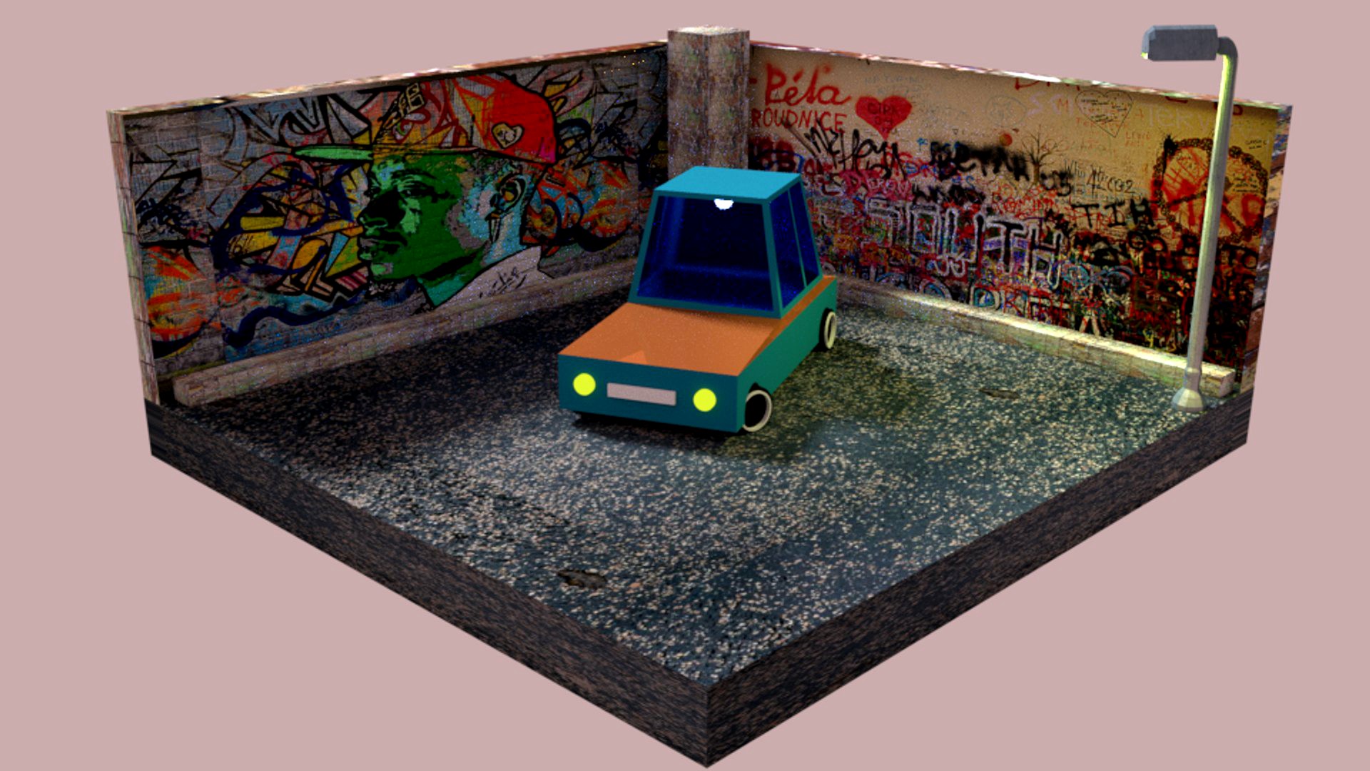 Cartoon Low-Polygon Machine 3d model