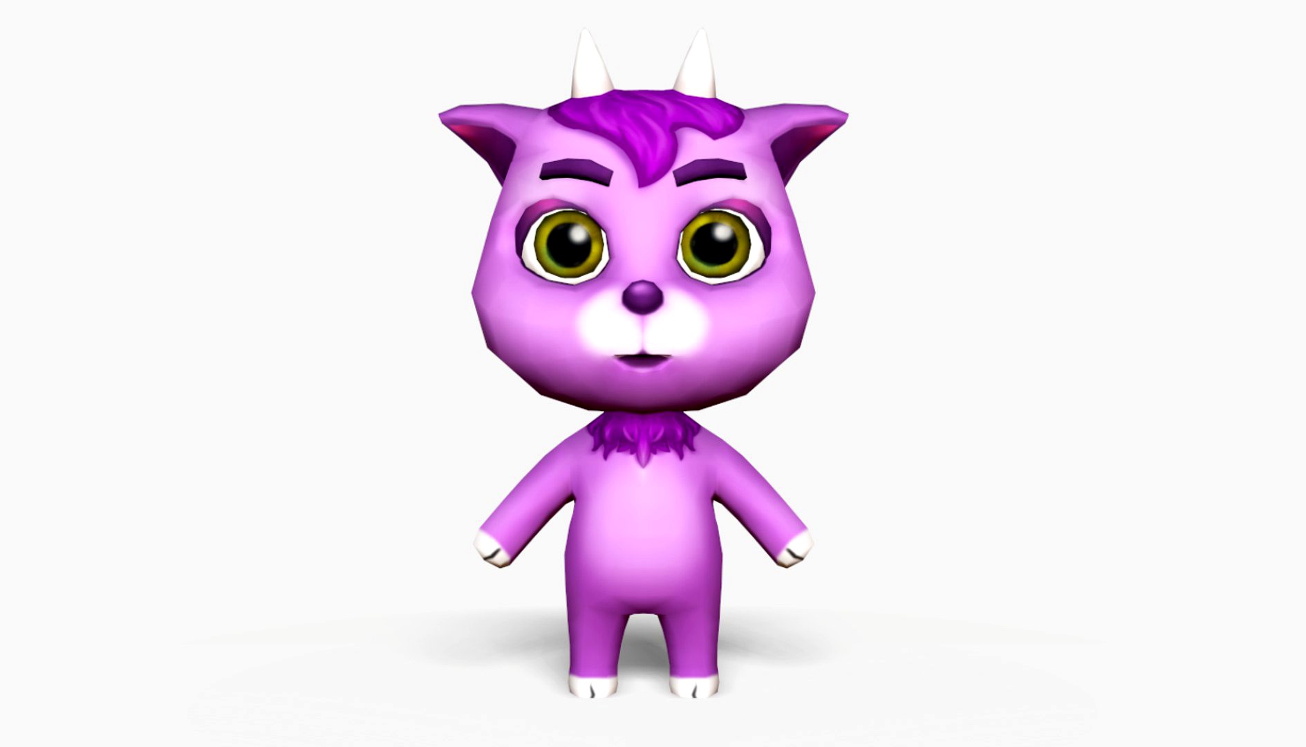 Cartoon Goat - Mobile game model 3d