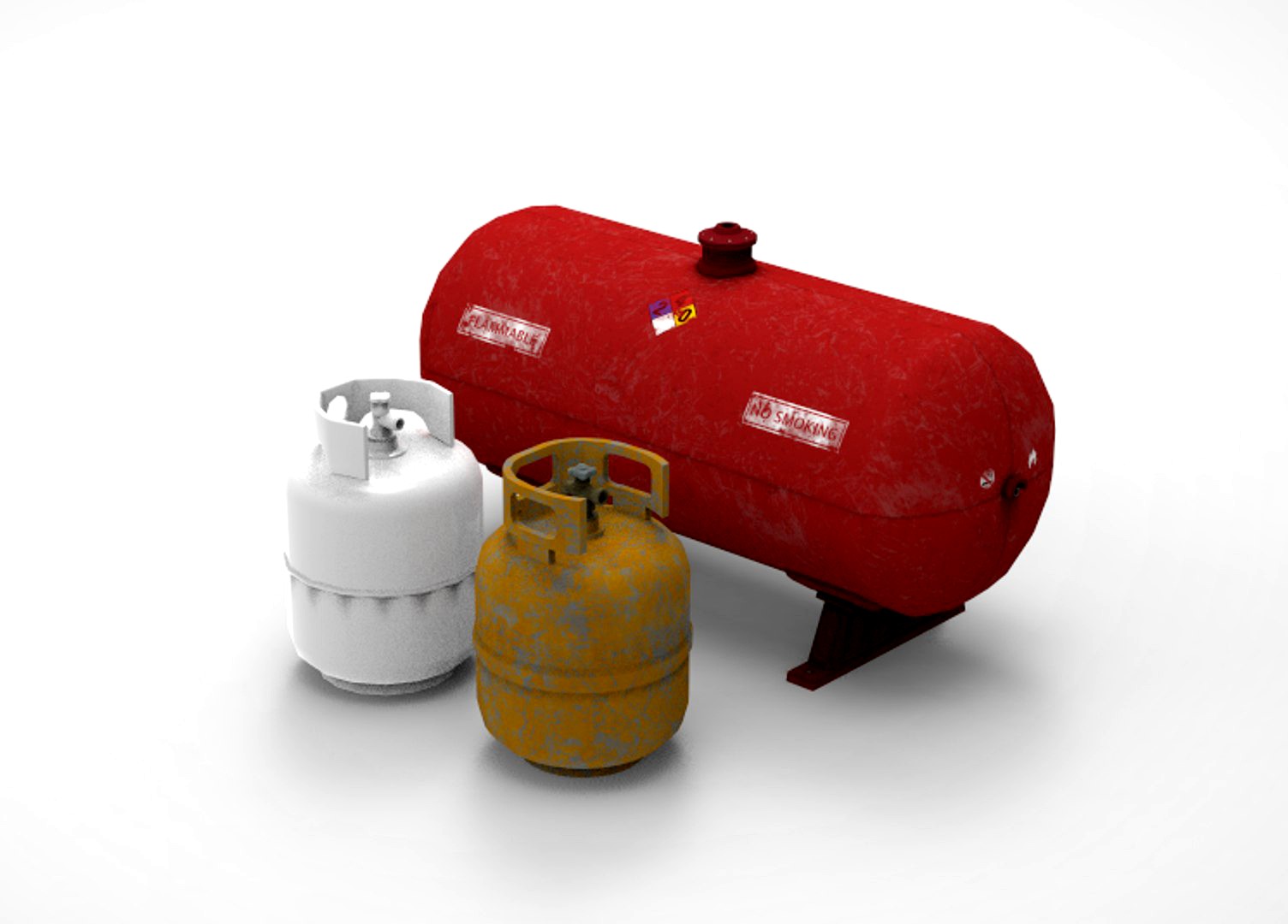 Gas/Propane Tank Container Collection 3d model