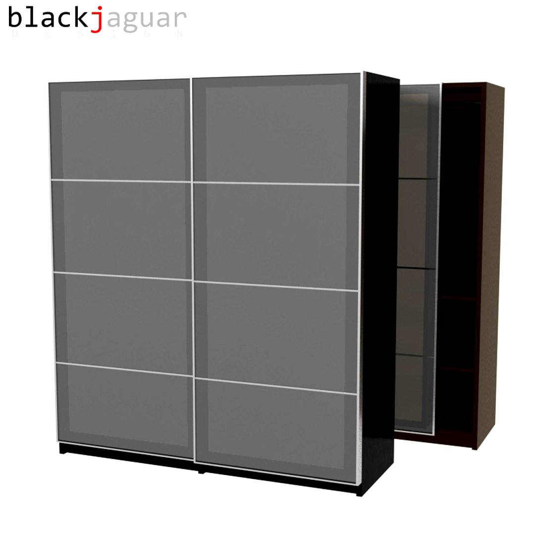 Wardrobe with sliding doors 3d model