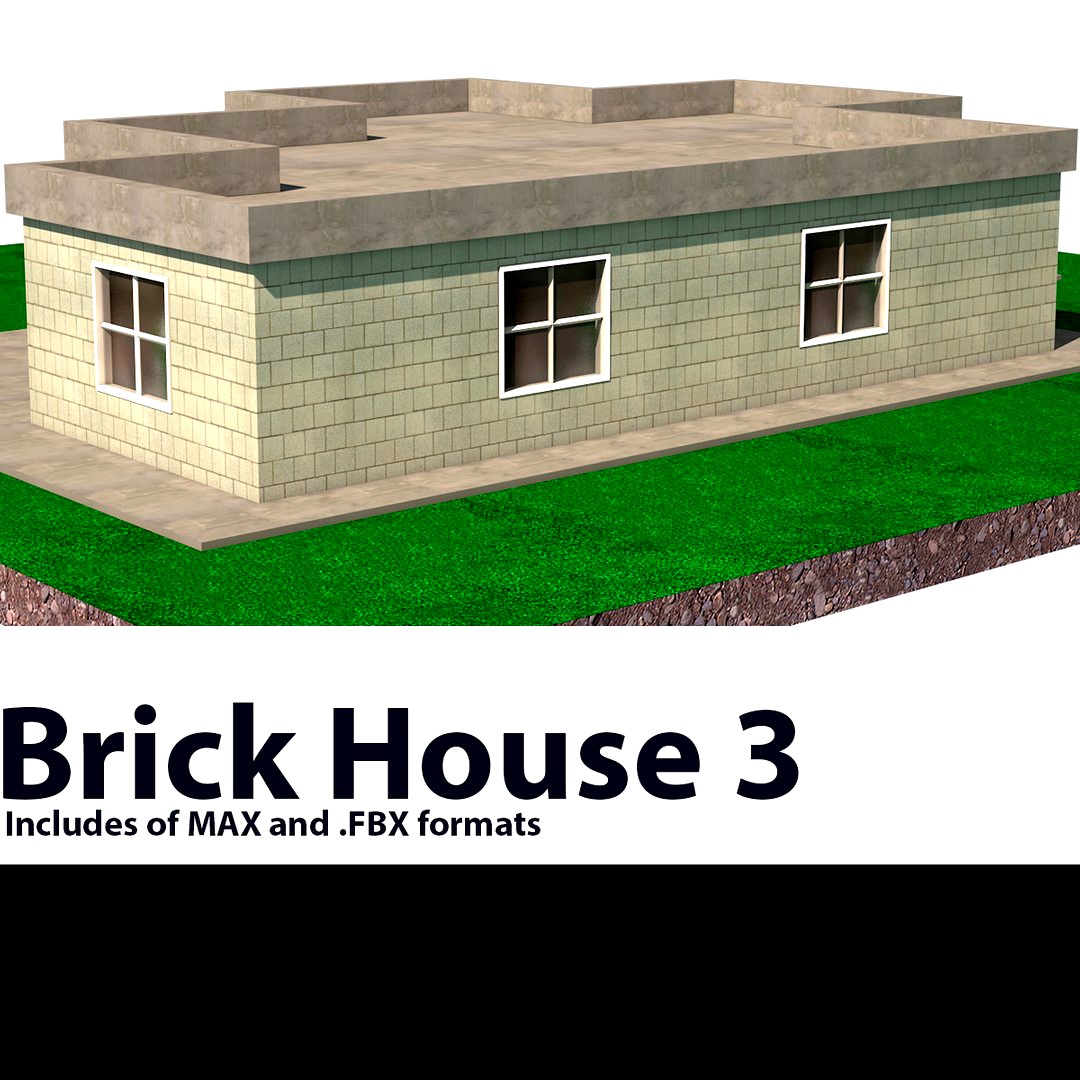 Brick House 3 3d model