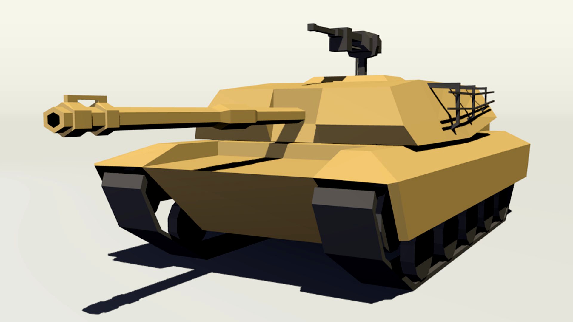 Low poly m1 abrams tank 3d model