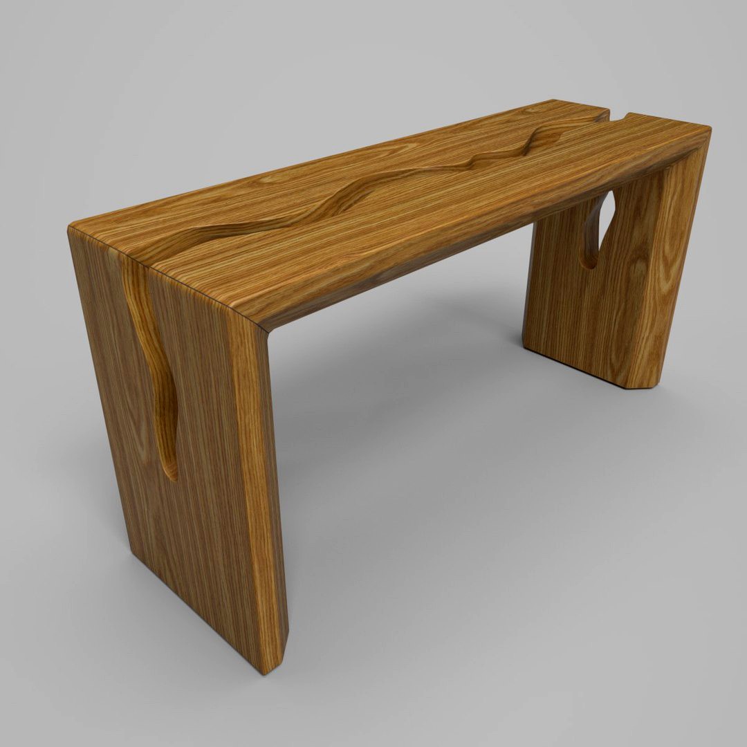 Wooden Bench 3d model