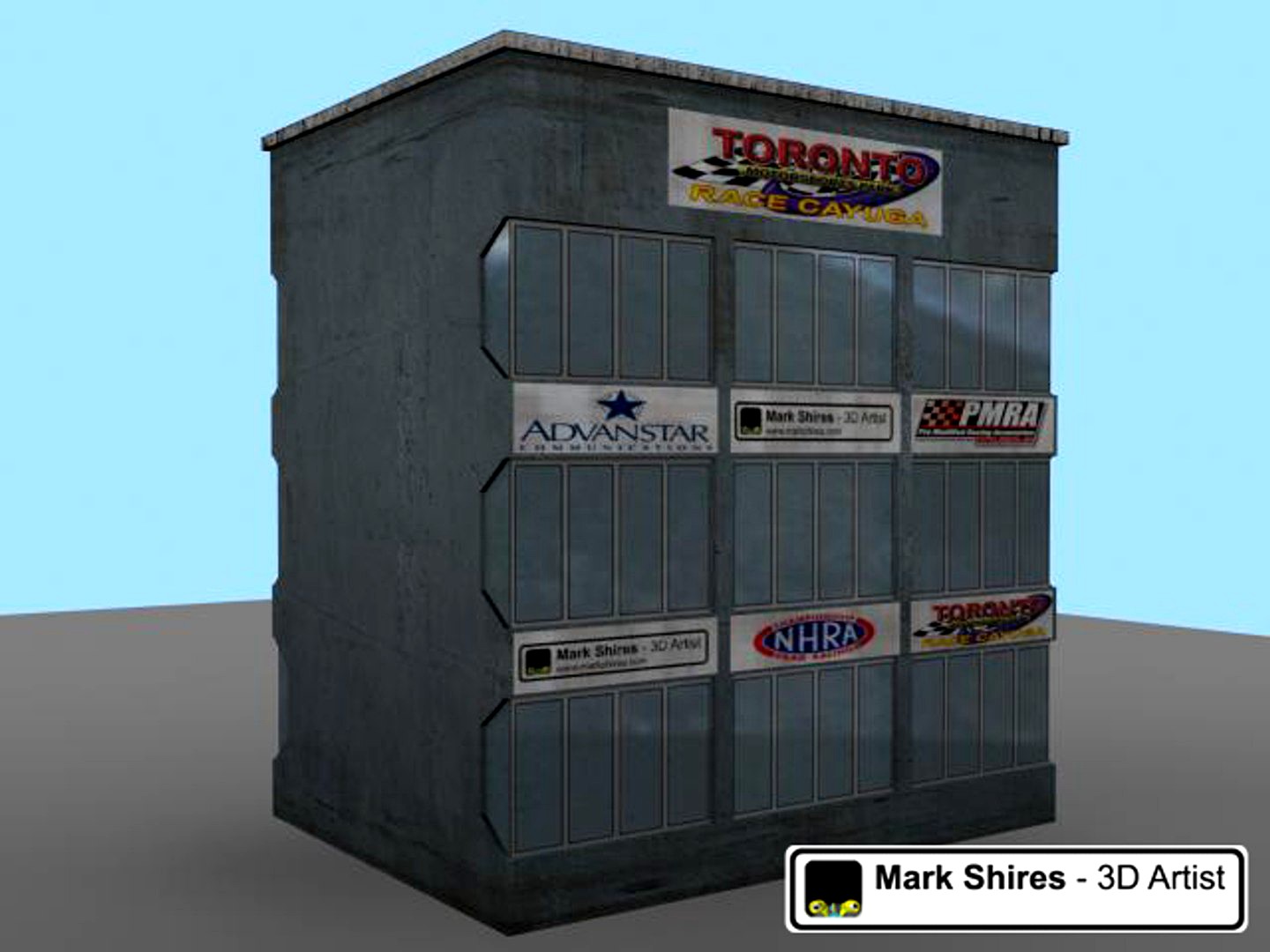 Control Building Tower - Low Poly 3d model