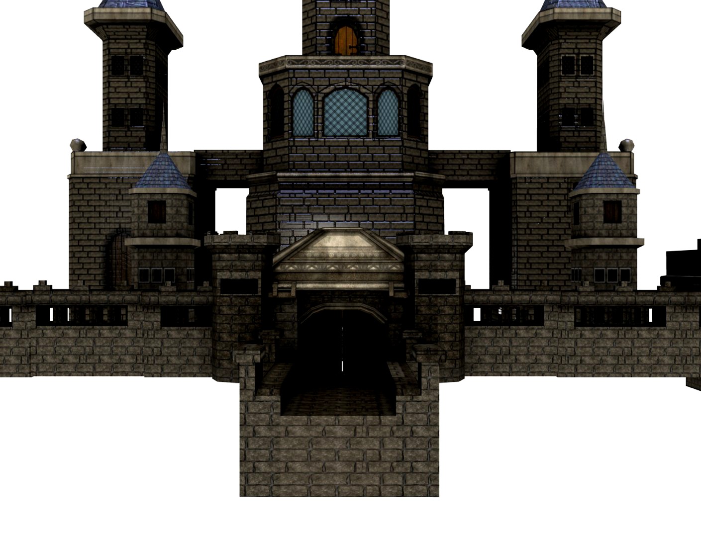 Basic Low Poly Medieval Castle 3d model