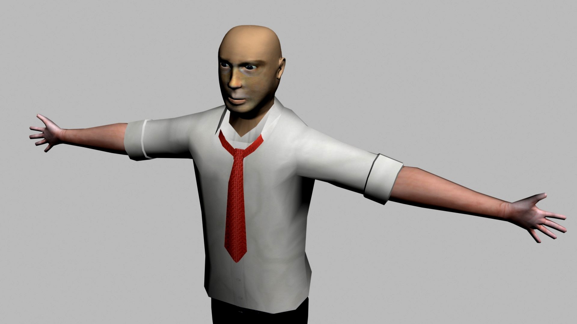 Male Office Worker 3d model
