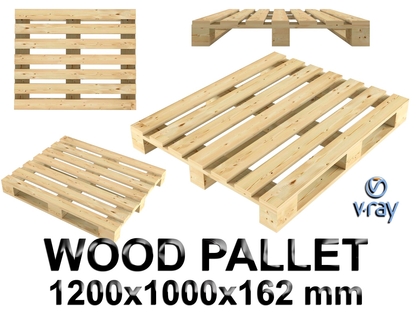 wood pallet 3d model
