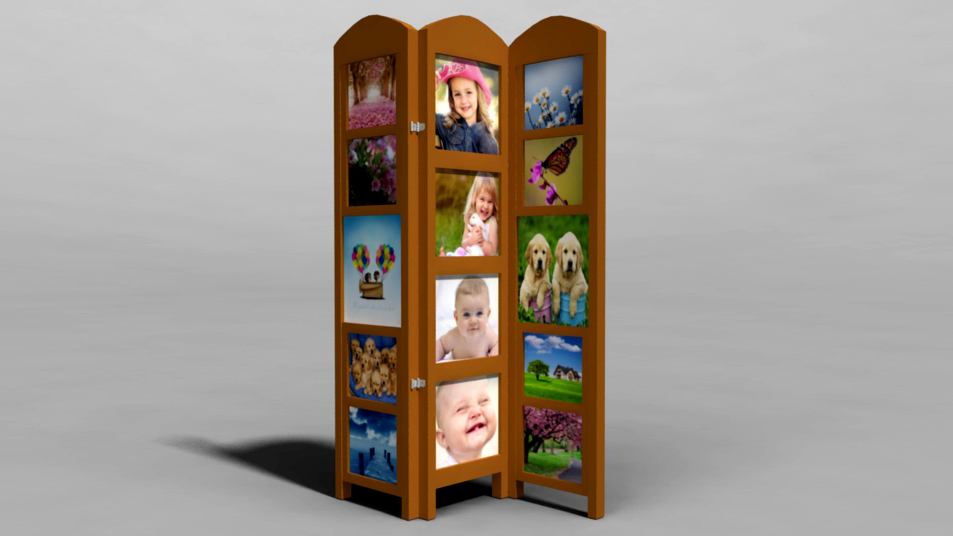 Photo Frames Room Divider 3d model