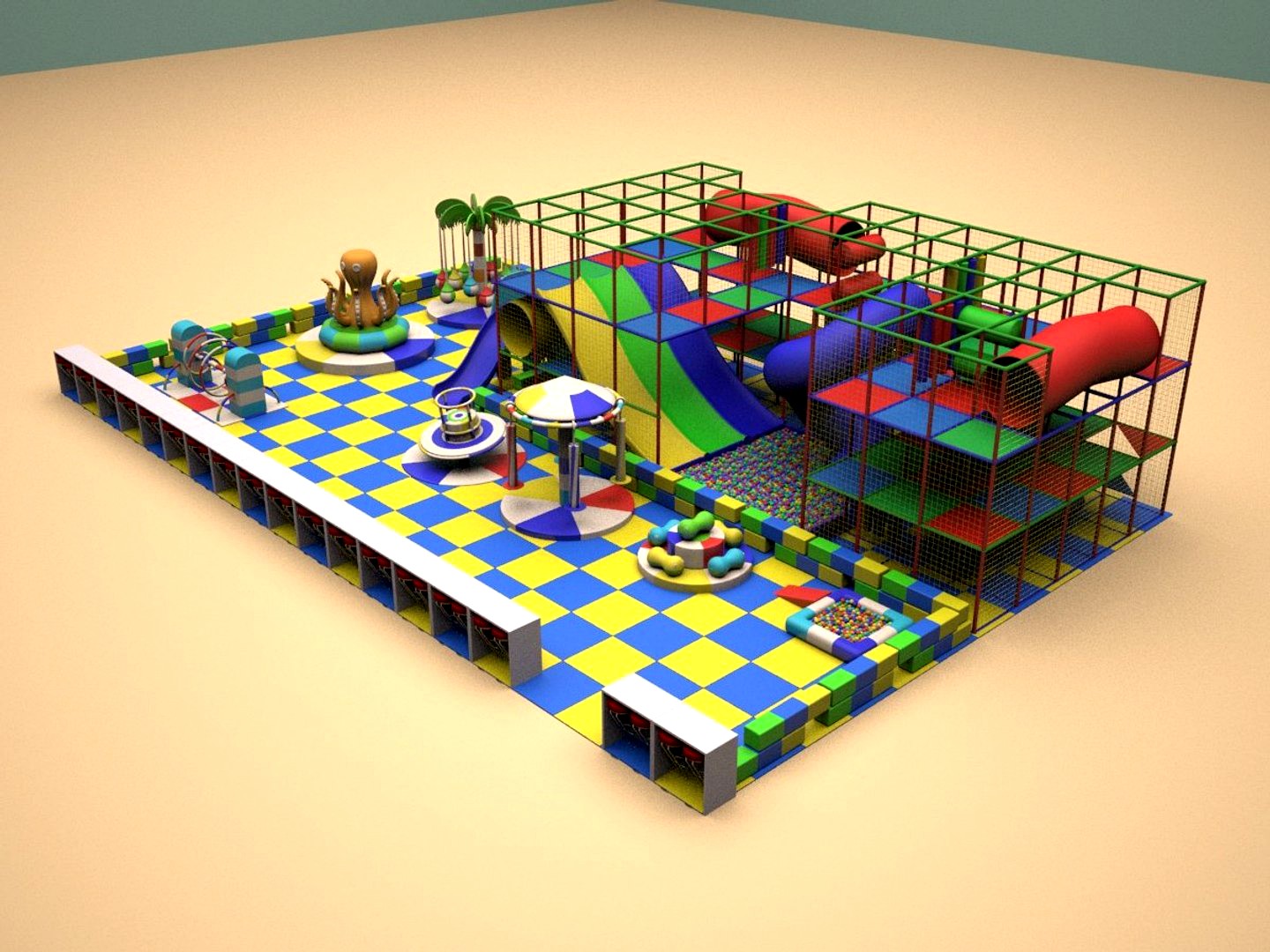 Children playground 3d model