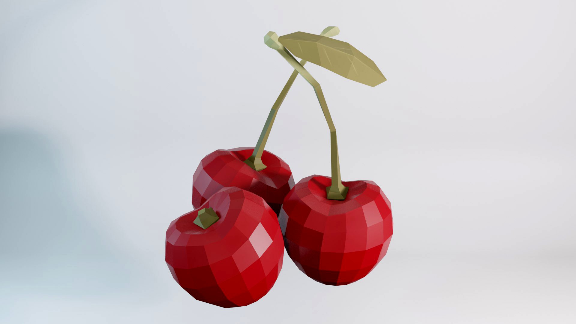 Cherry Low Poly 3d model