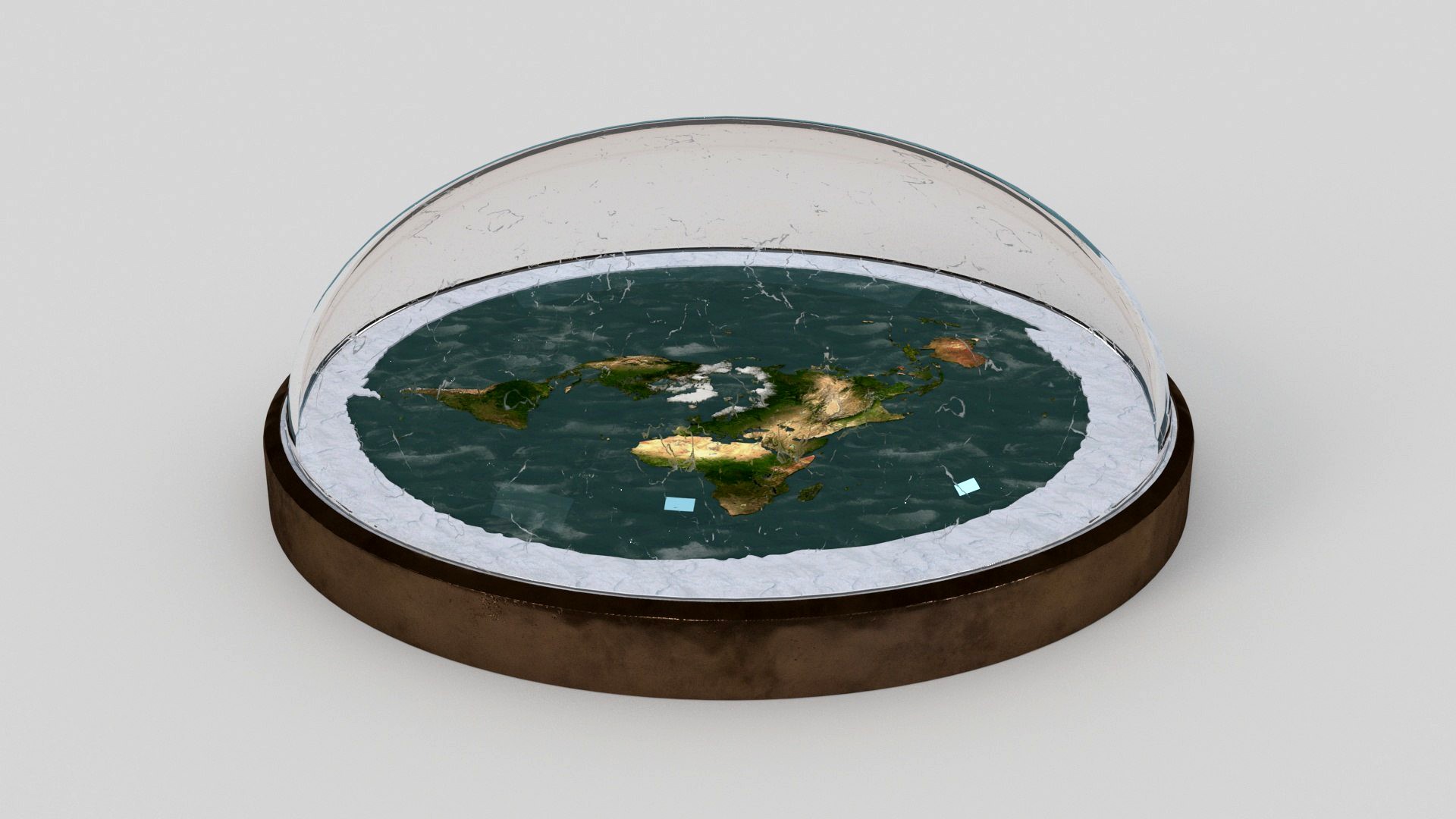 Flat Earth with a dome 3d model