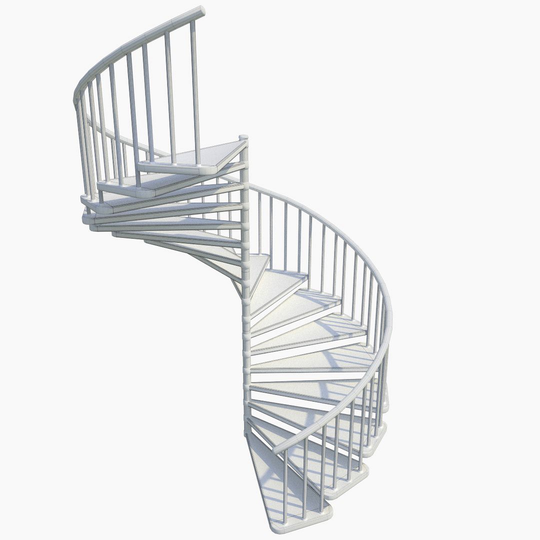 Spiral Stair Low Poly 3d model