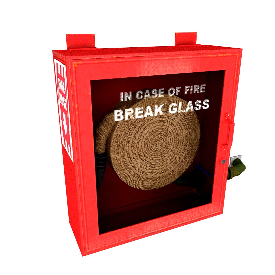 Fire Hose Case Low Poly 3d model