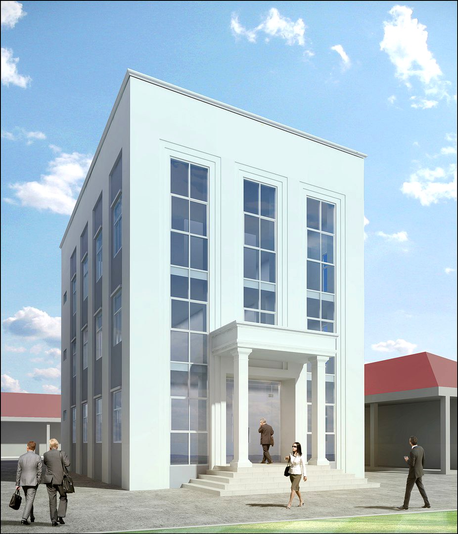 Neoclassical Small Office Building 3d model