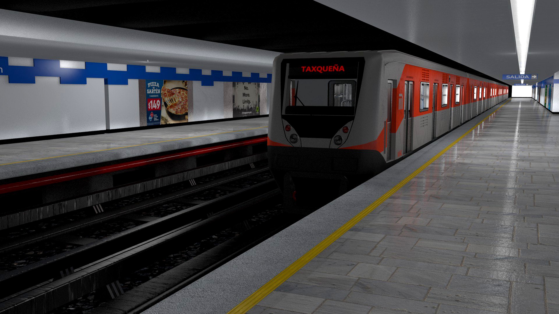 Subway / Train / Metro CDMX 3d model