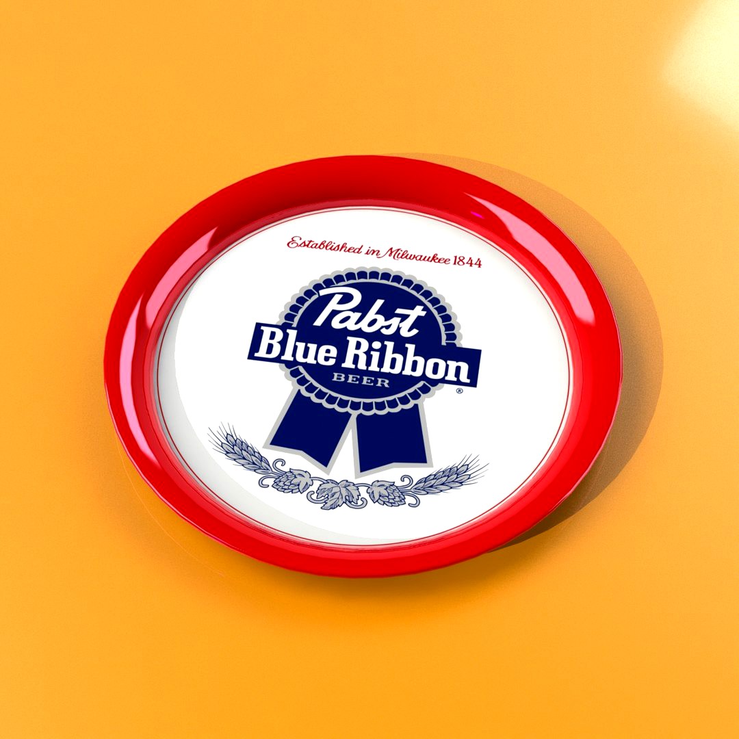Pabst Beer Tray 3d model