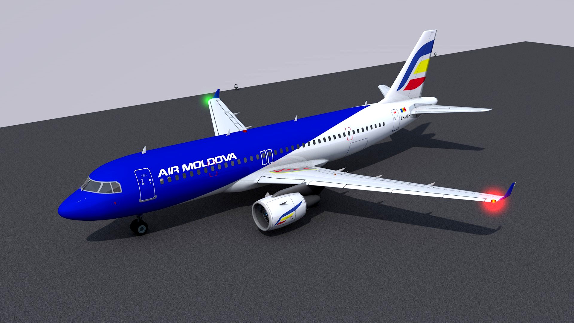 Airbus A320 Air Moldova 3d model
