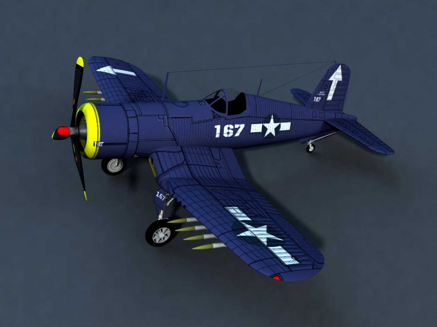 F4U 1D Corsair 3d model