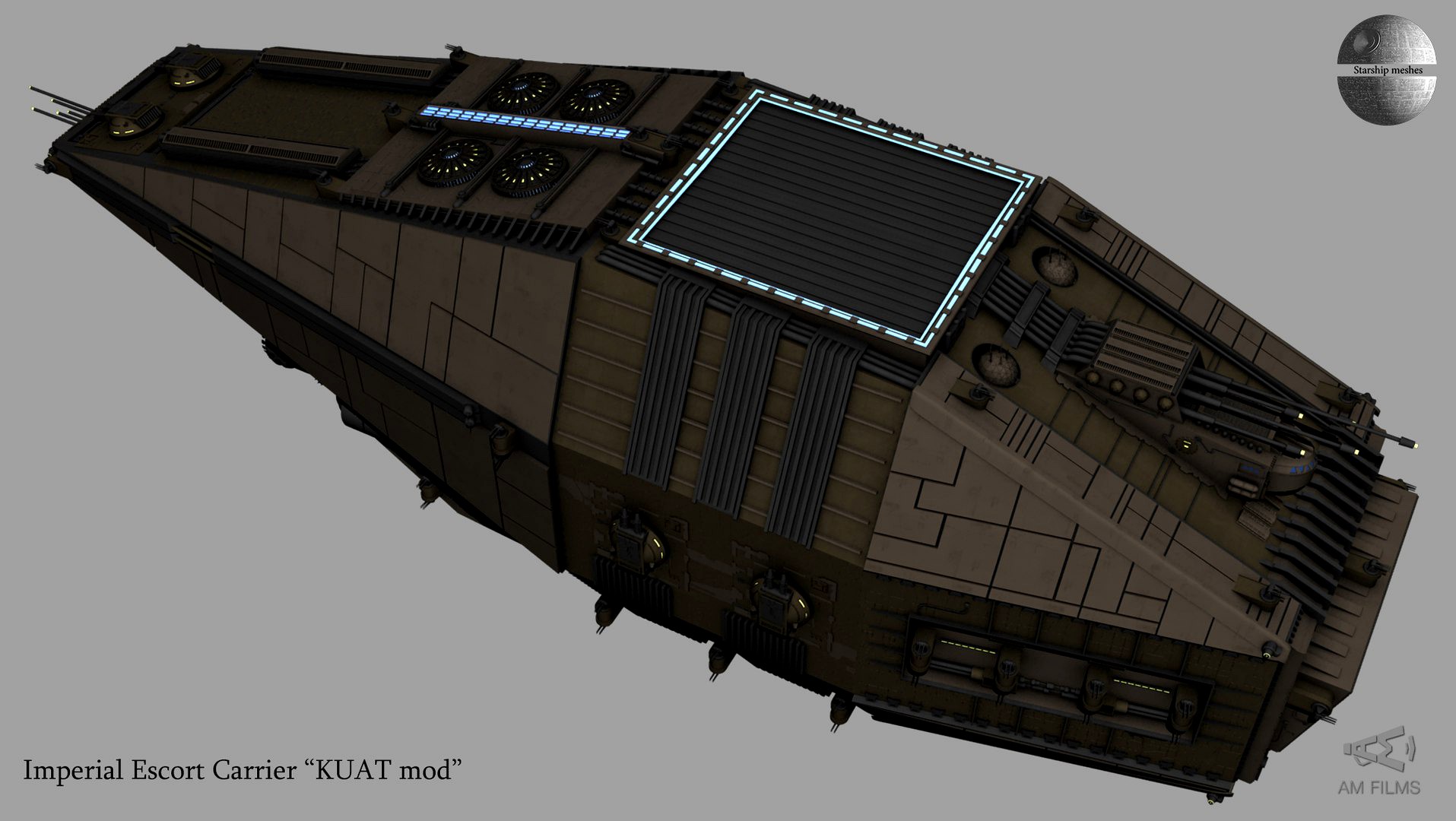 Imperial Escort Carrier KUAT mod 3d model
