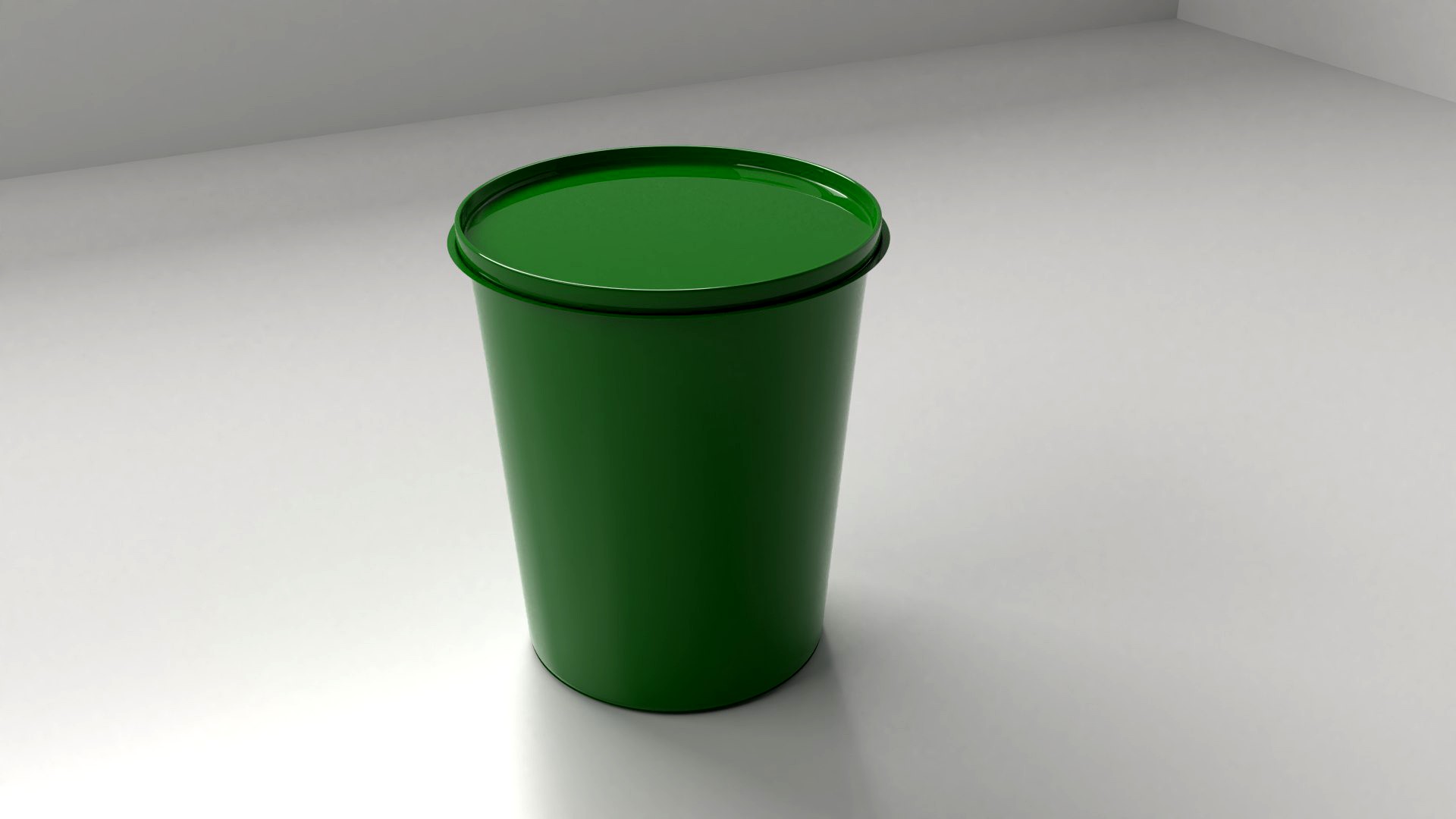 Green Ice Cream Container 3d model