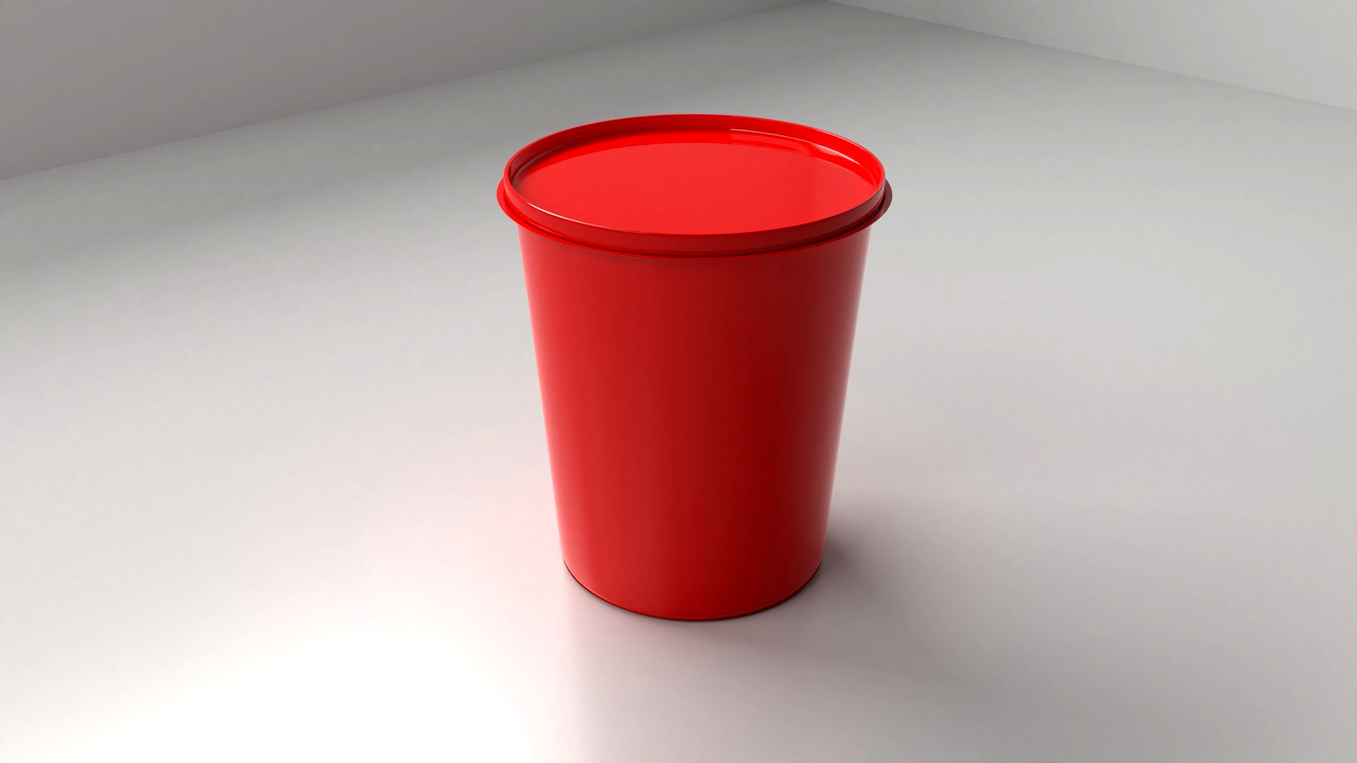 Red Ice Cream Container 3d model
