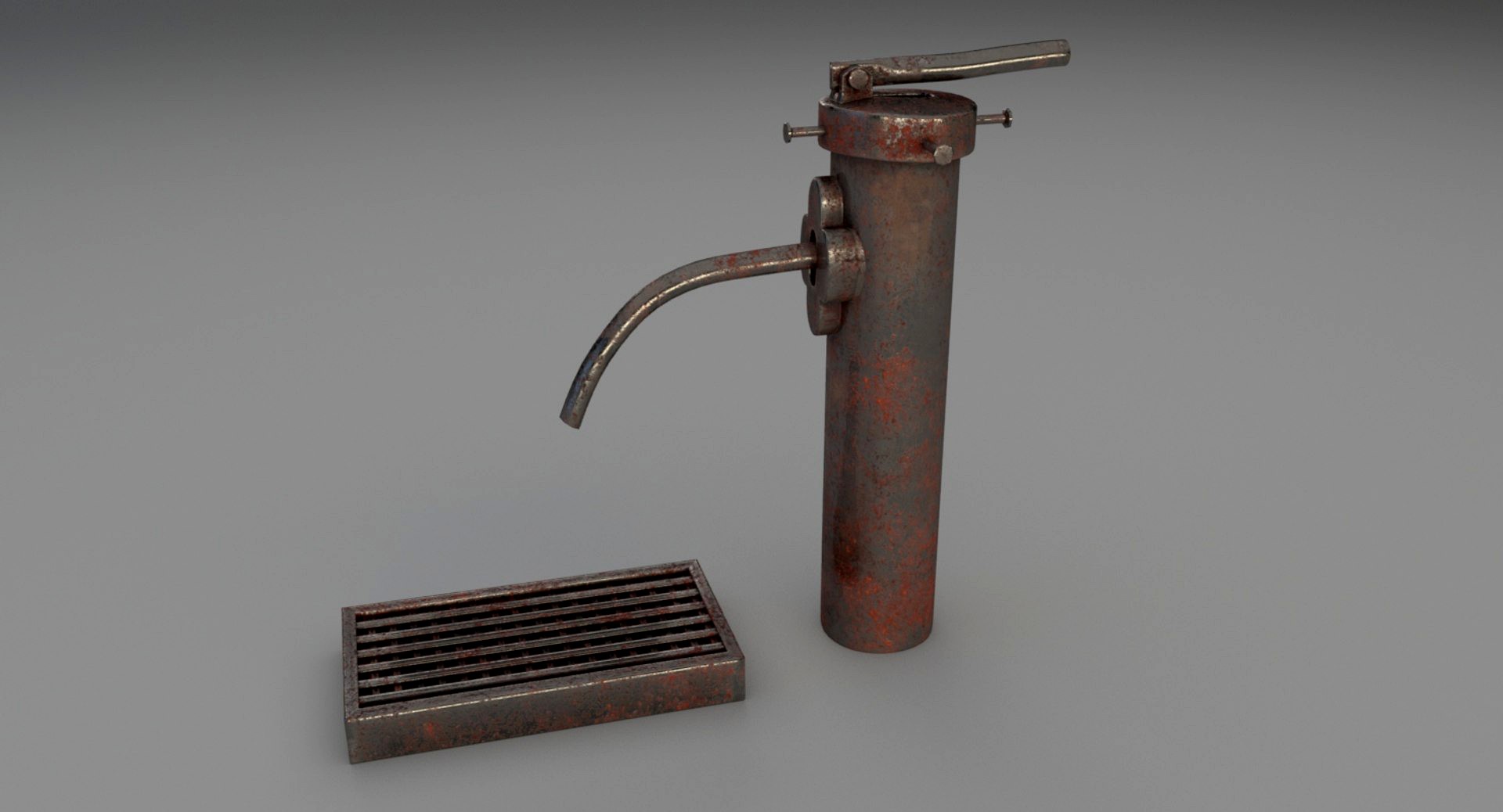 Rusty Water Pump 3d model