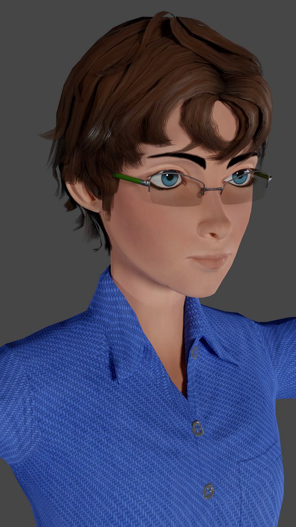 Man Cartoon Duke Low-poly 3D model