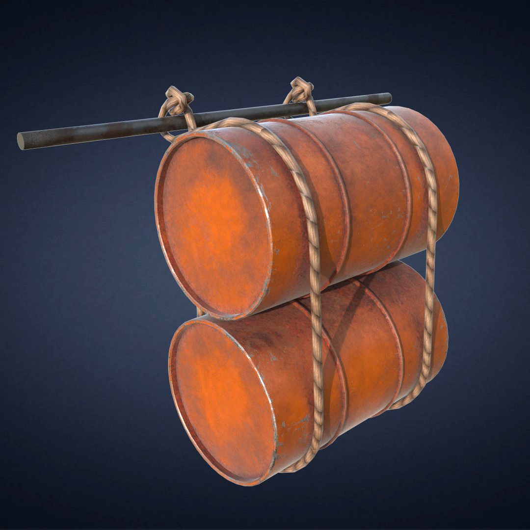 Rope barrel model 3d