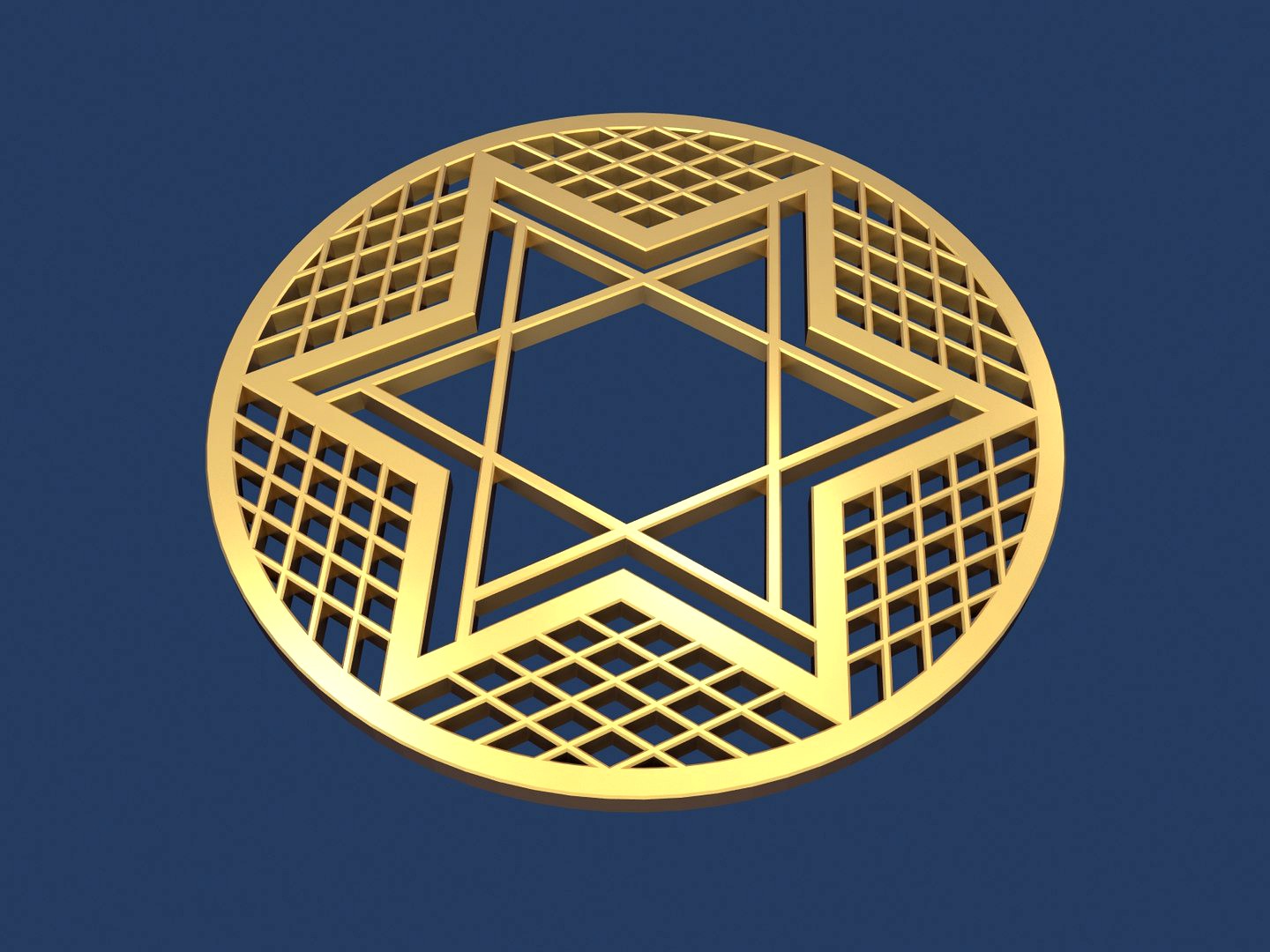 Star of David Medallion 3d model