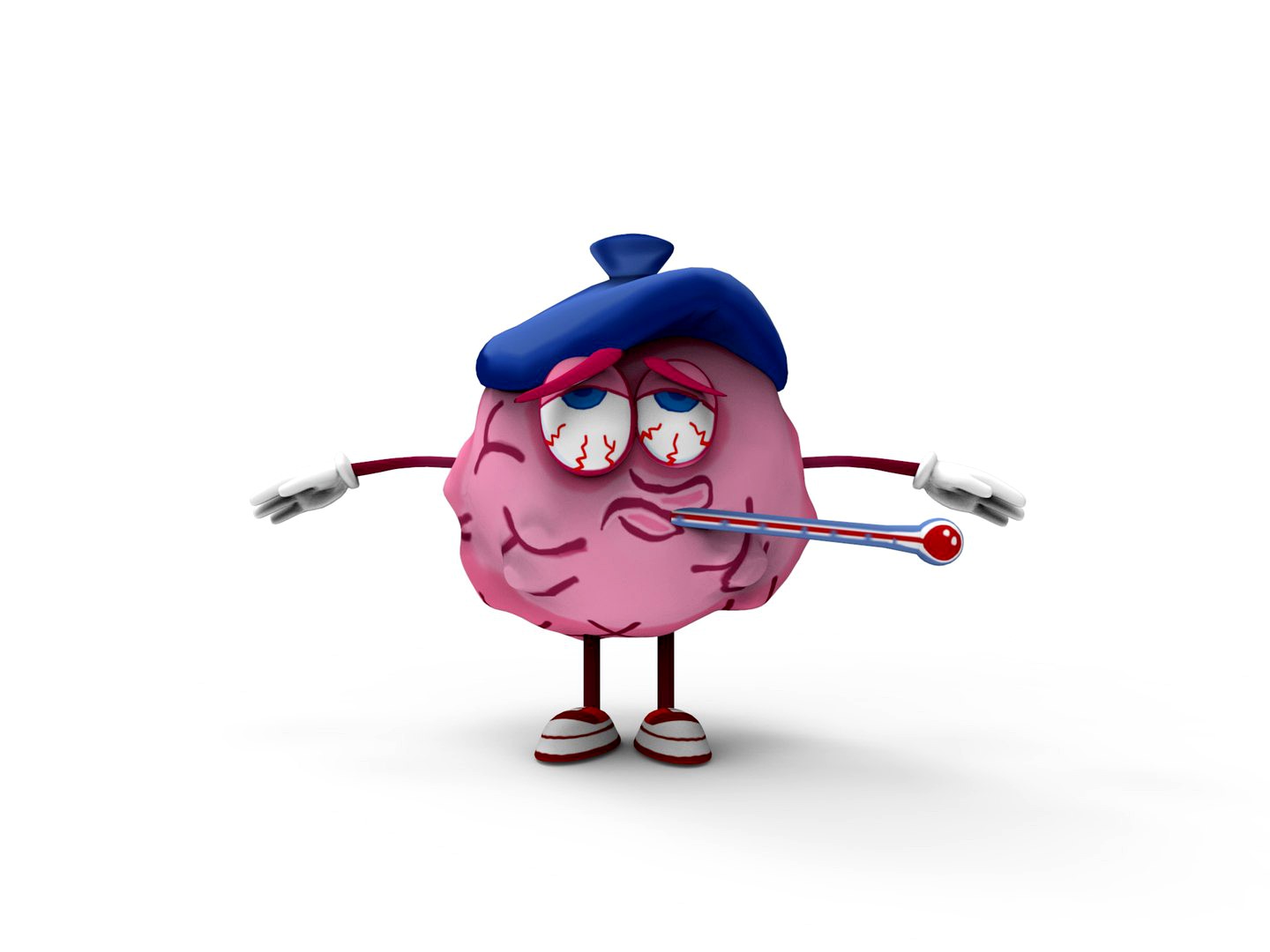 Viral Fever Character Low-poly 3D model