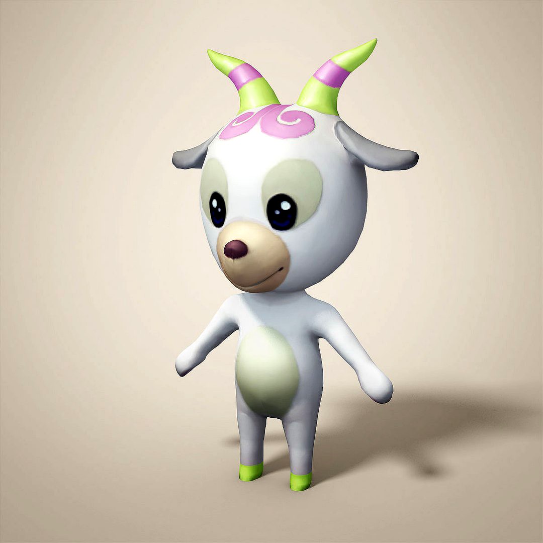 Cartoon sheep model 3d