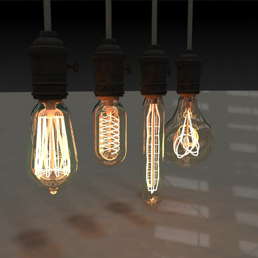 Industrial Light Bulbs 3d model
