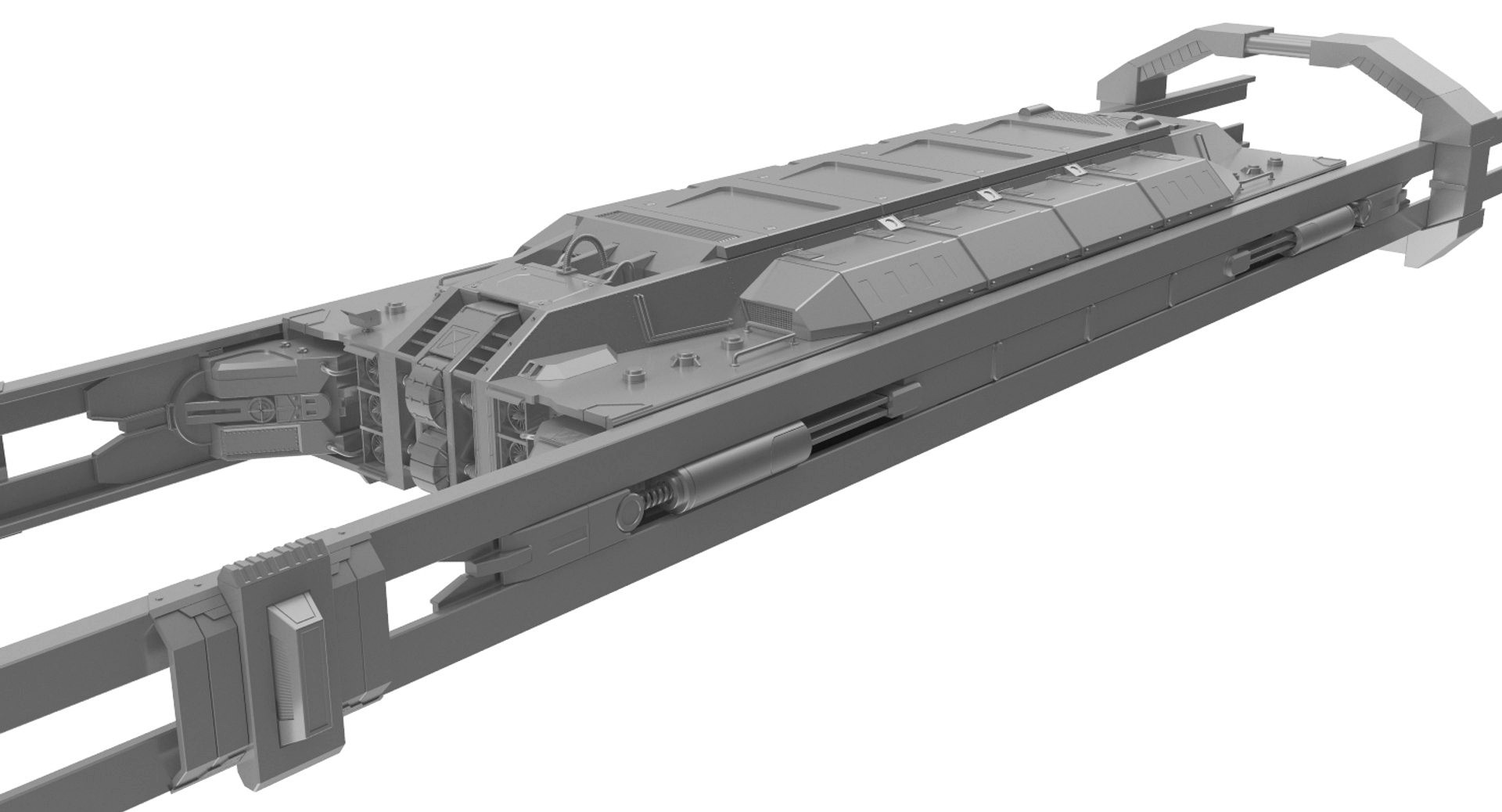 Sci-Fi Cargo Train 3d model