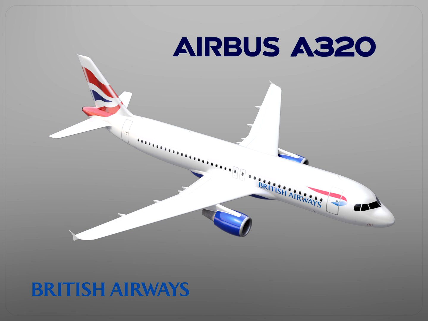 Airbus A320 British airways 3d model