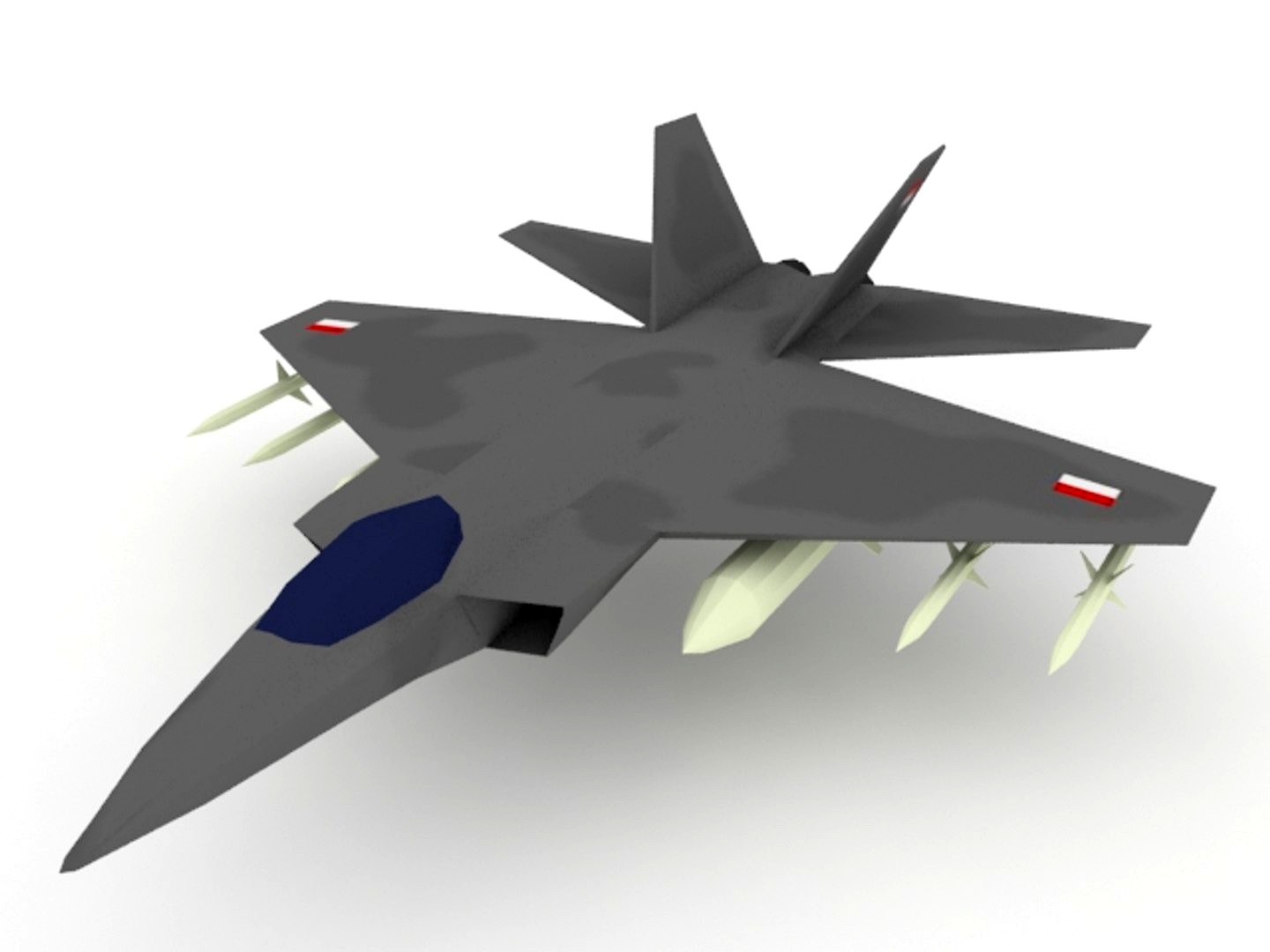 Low poly IFX (Indonesian Jet Fighter) 3d model