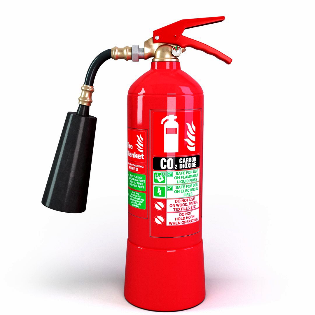 CO2 fire extinguisher 3d model