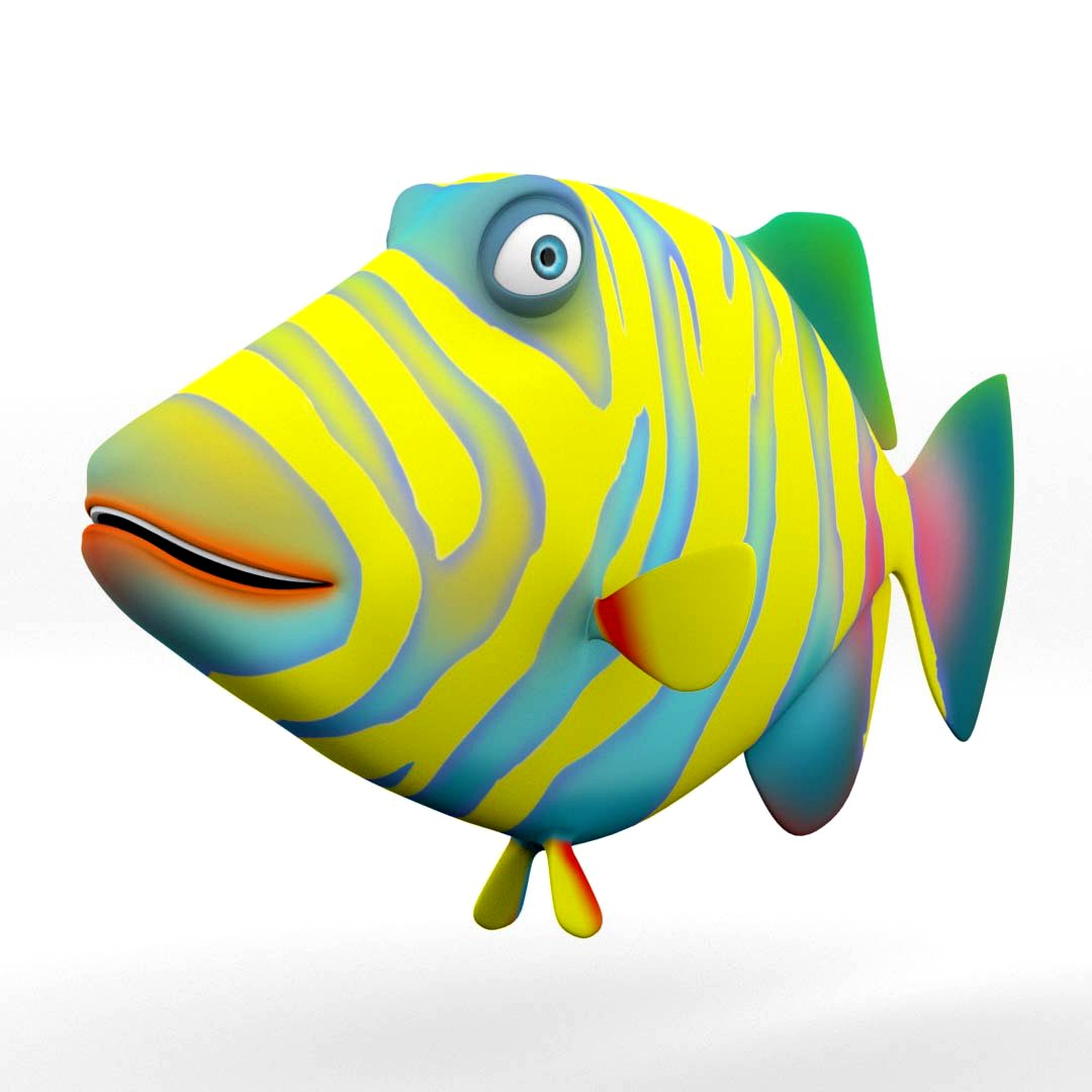 Cartoon Fish 3d model