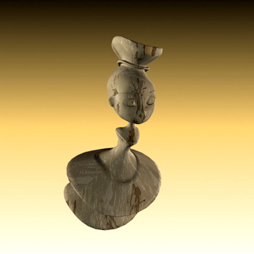 alien statue 3d model