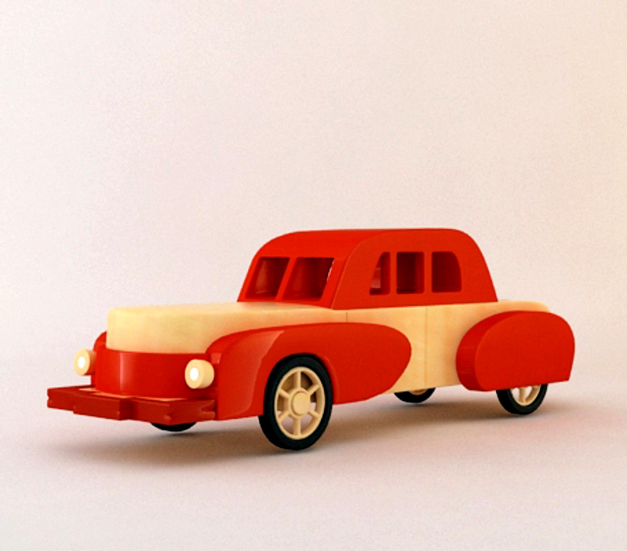 cartoon toy car 3d model