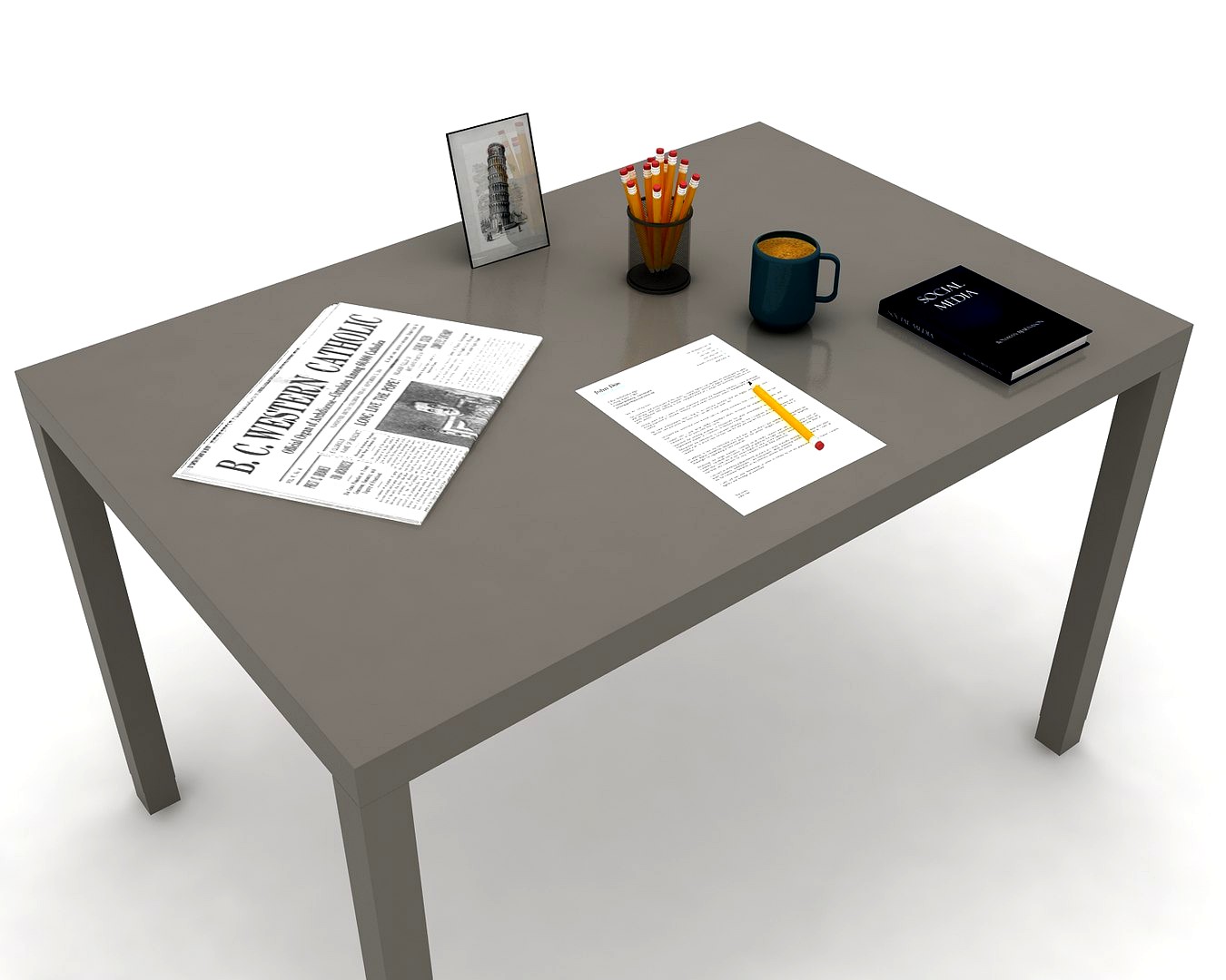 Office Table Set 3d model